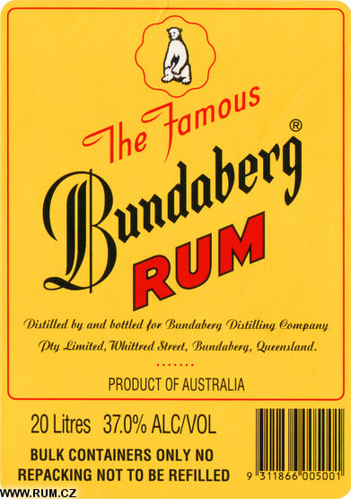Peter's Rum Labels - Bundaberg Distilling (Australia)