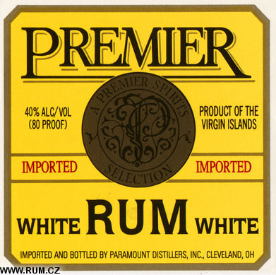 Rum od Paramount Distillers - USA - Petrovy rumové etikety